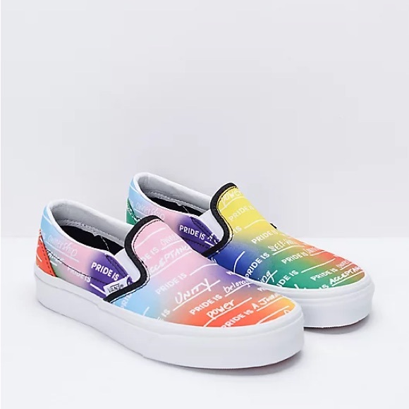 Vans | Shoes | Vans Off The Wall Lgbtq Pride Rainbow Classic Slip On ...